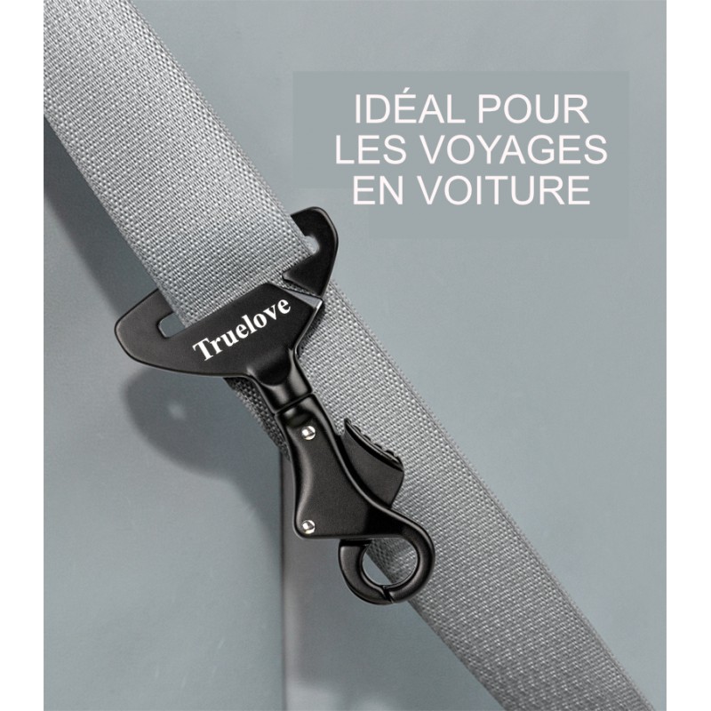 Système d'attache chien voiture True Love SECURY ceinture de sécurité
